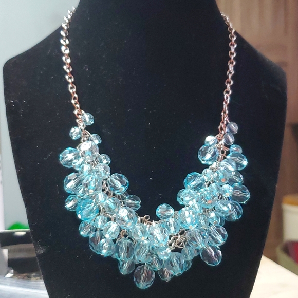 paparazzi | Jewelry | Paparazzi Ice Blue Necklace And Earings | Poshmark